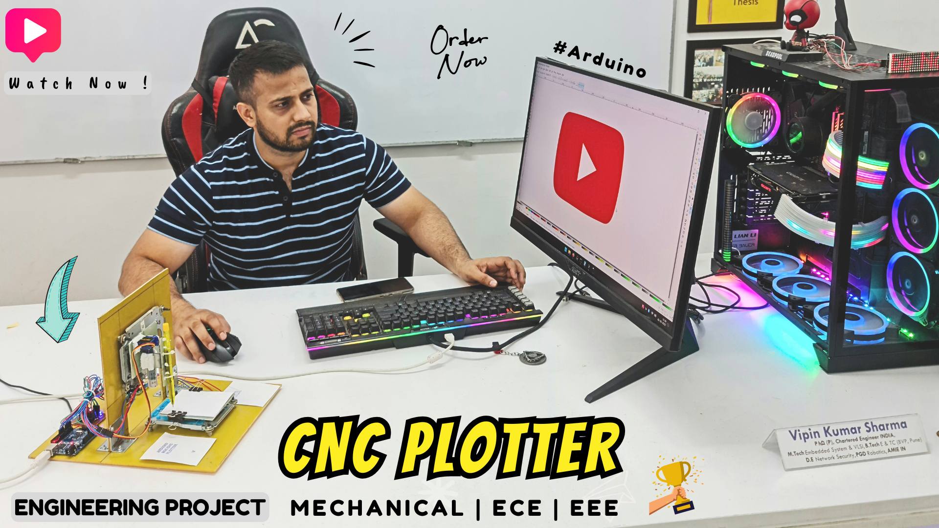 2D CNC Plotter Machine using Arduino | Engineering Project