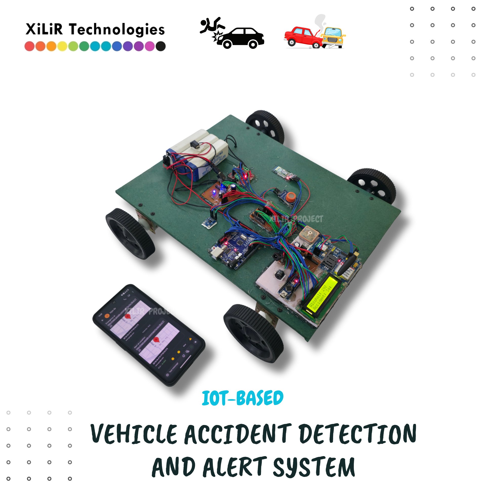 Iot Vehicle Accident Detection And Alert System Using Arduino Mtech Btech Engineering