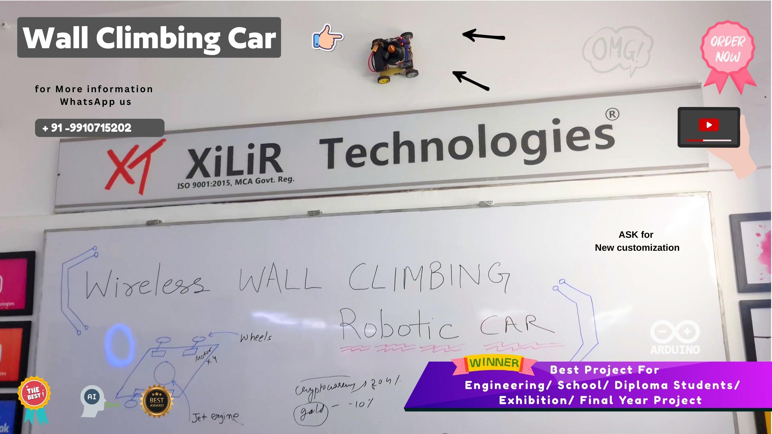 Wall Climbing Car using Arduino and Bluetooth | Best Project