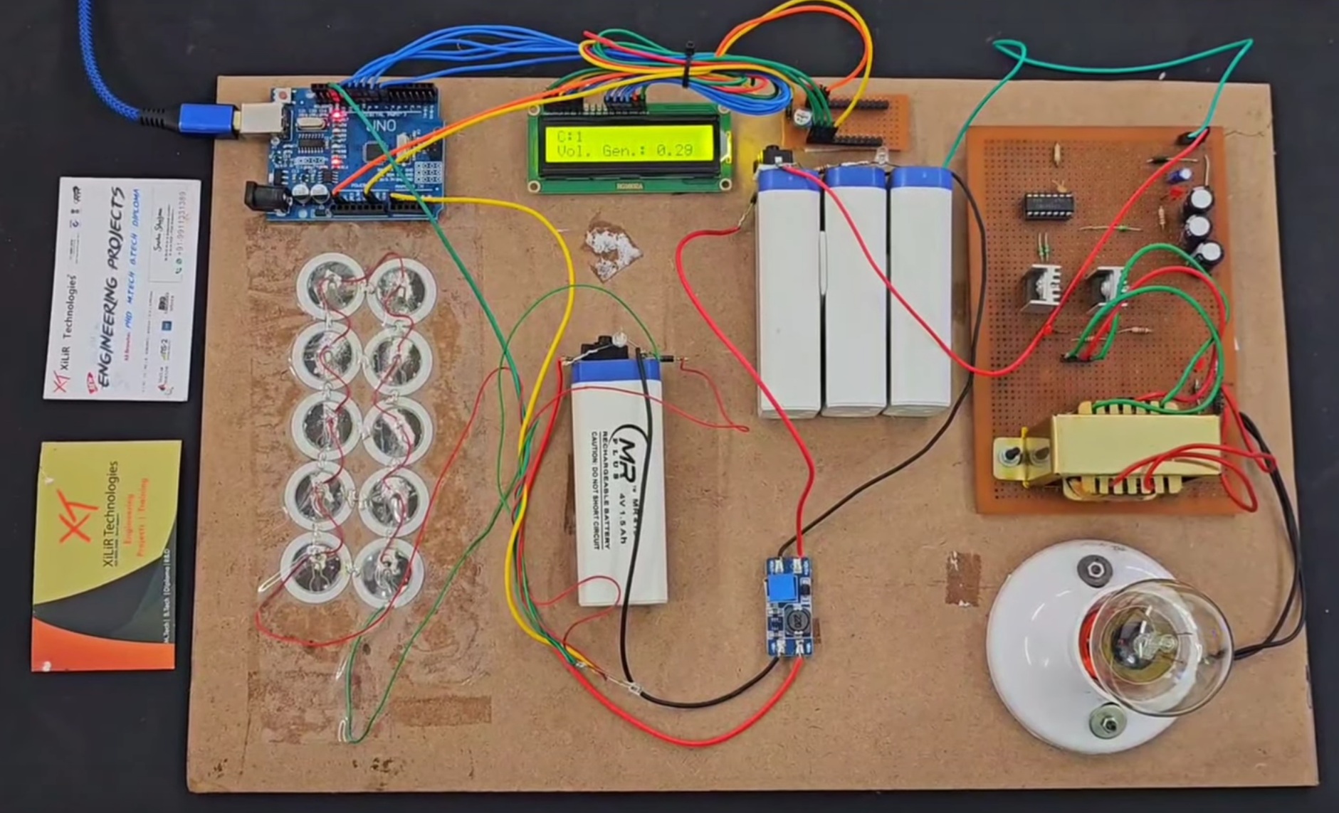 Piezoelectric Footstep Energy Generation using Arduino