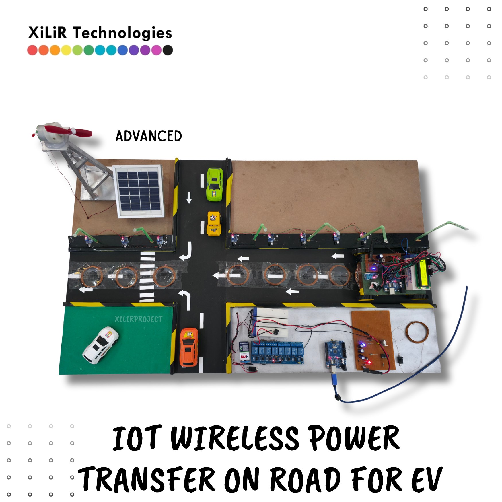 IOT Solar Wireless Power Transfer On Road For Electric vehicle