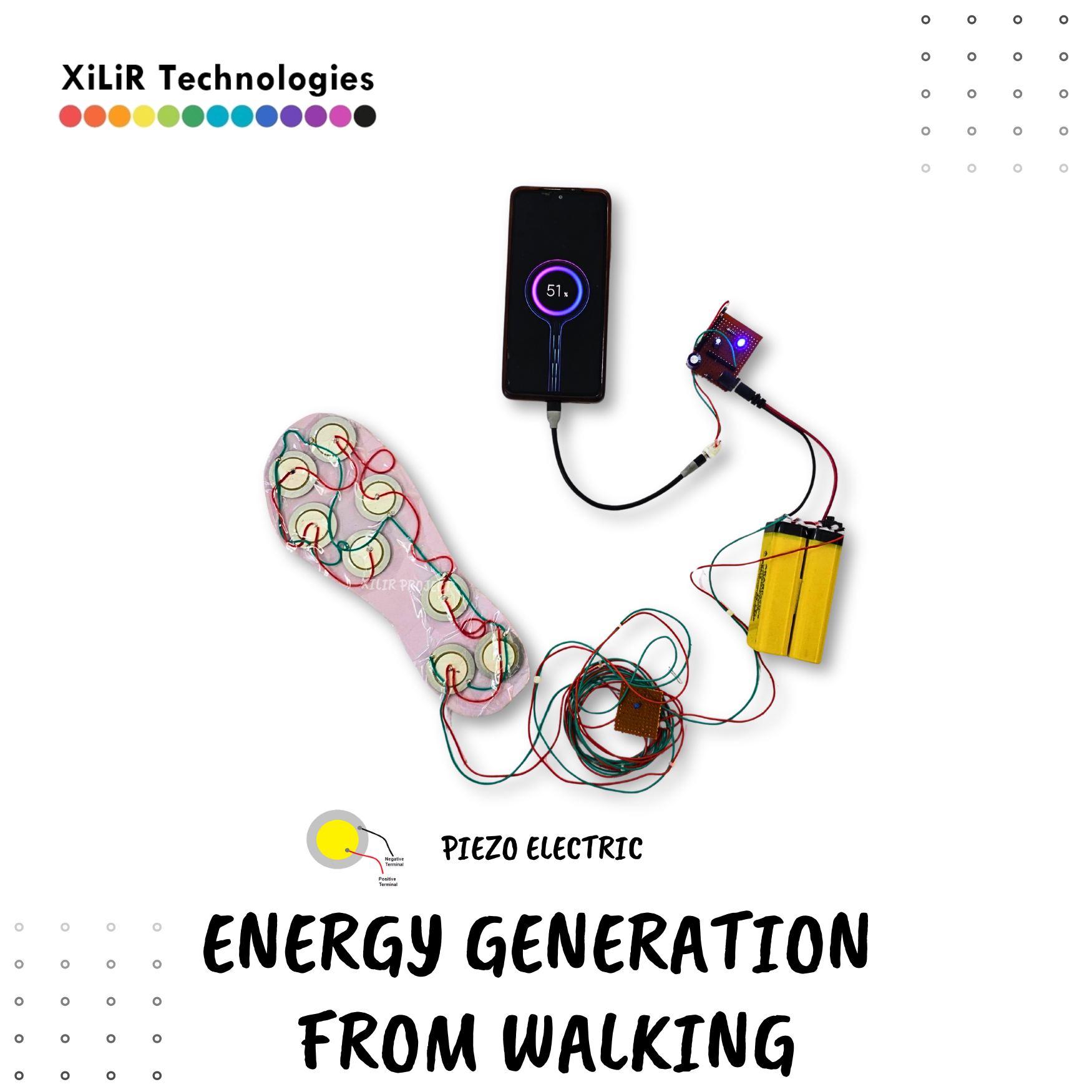 👣 Energy Generation from Walking using Piezo Electric Sensor | Phone ...